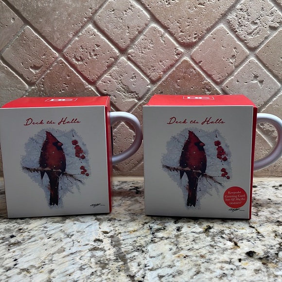 Demdaco | Dining | Demdaco Dean Crouser Deck The Halls Cardinal Mugs ...